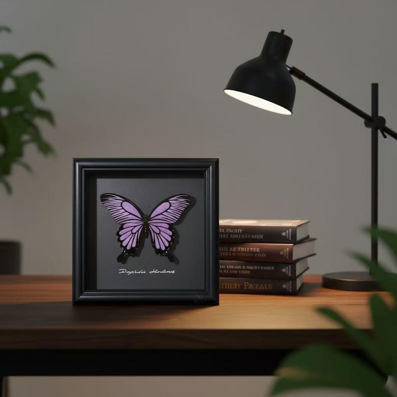 Real Purple Wave Morpho Butterfly Frame | Large Specimen Art | Unique ...
