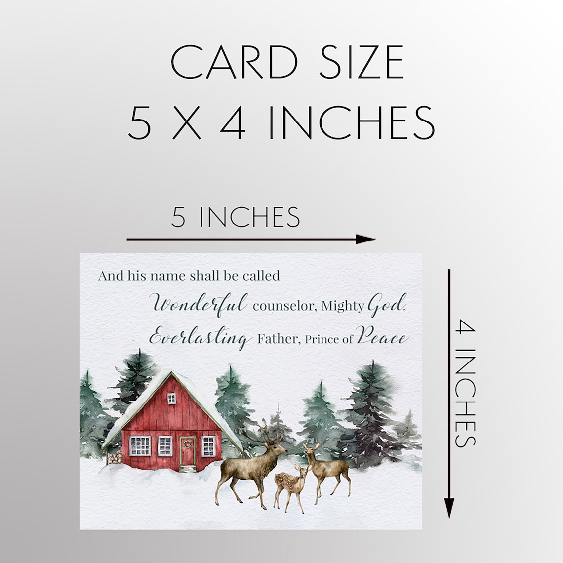 Religious Christmas Cards Watercolor Bible Verses Variety - Etsy