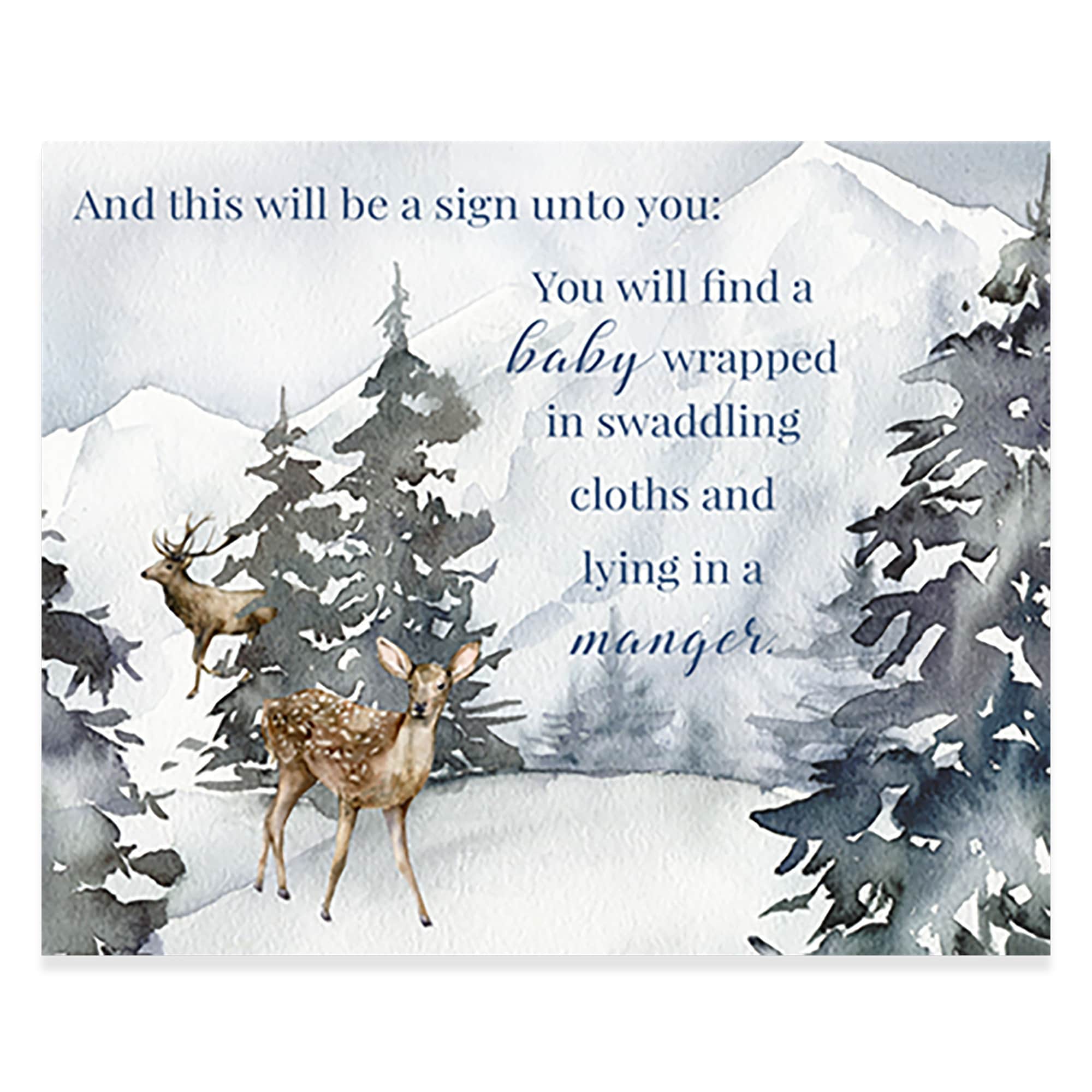 Religious Christmas Cards Watercolor Bible Verses Variety - Etsy