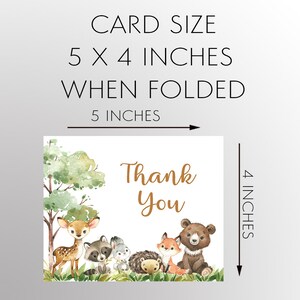Woodland Animals, Thank You Cards, Baby Shower, Forest, Bear, Fox ...