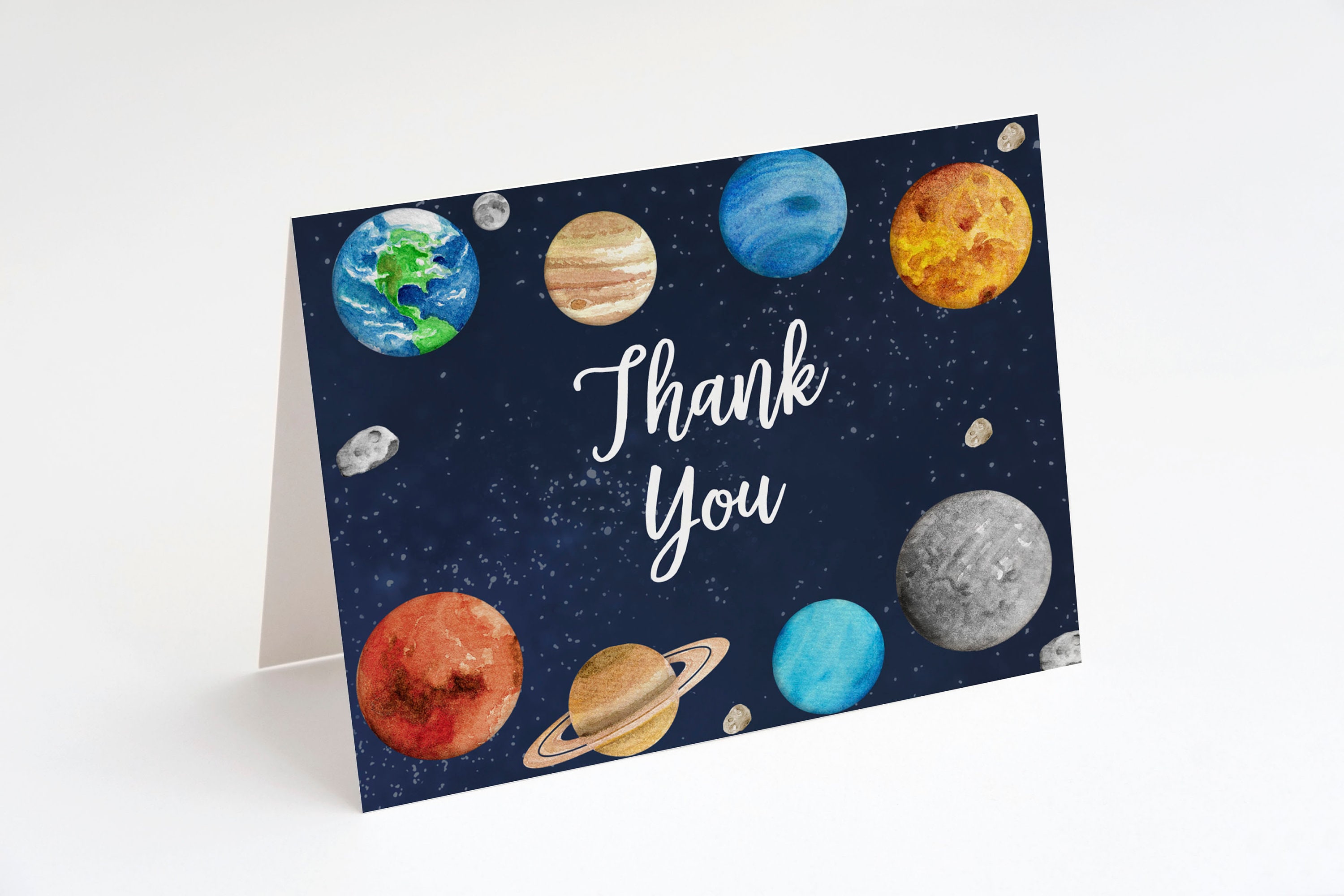 Space Thank You Cards Outer Space Baby Shower Welcome to the - Etsy