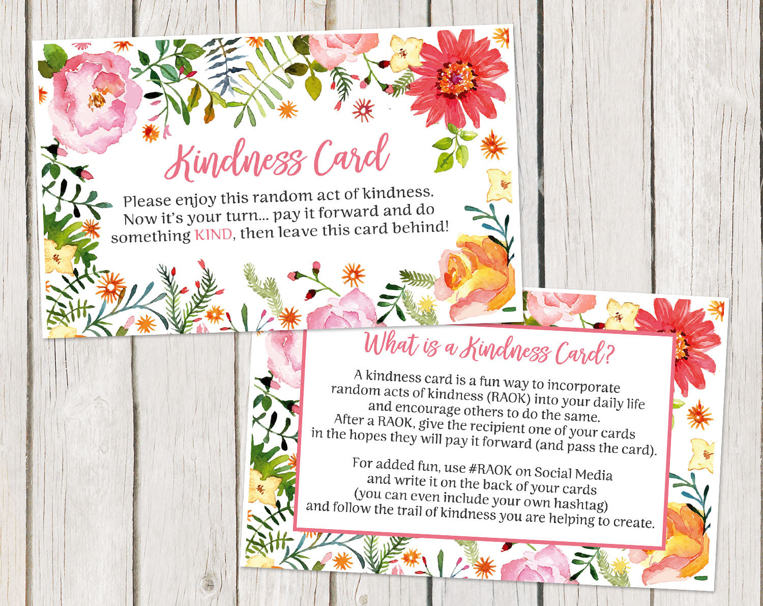 Kindness Cards Compliment Cards Random Acts Pay It Forward | Etsy