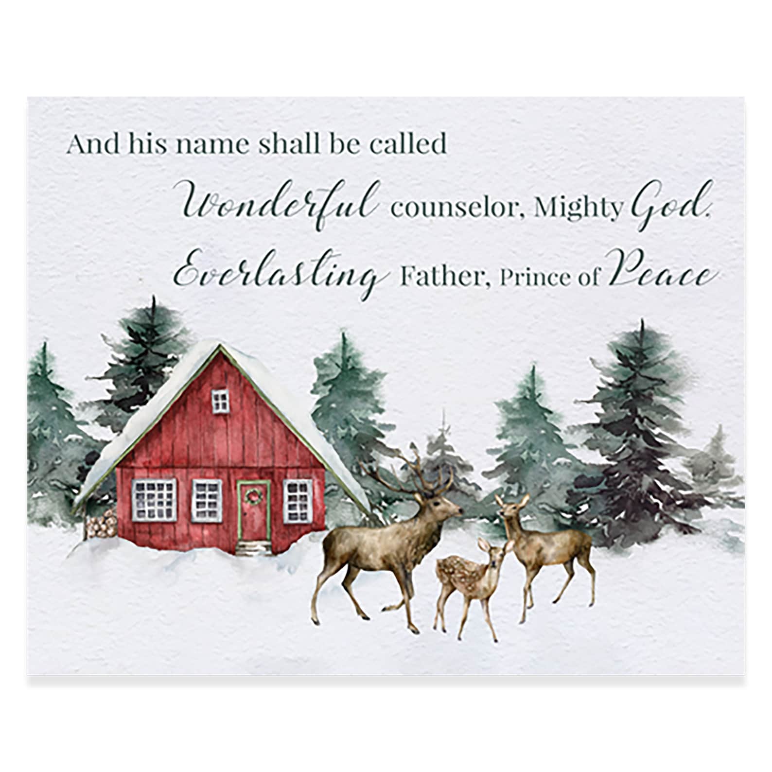 Religious Christmas Cards Watercolor Bible Verses Variety - Etsy