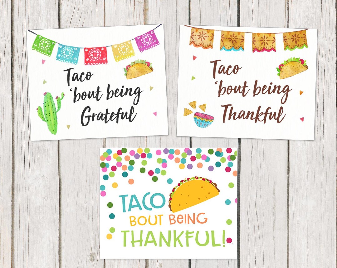 Taco, Thank You Cards, Baby Shower, Birthday, Taco Party, Taco Tuesday ...