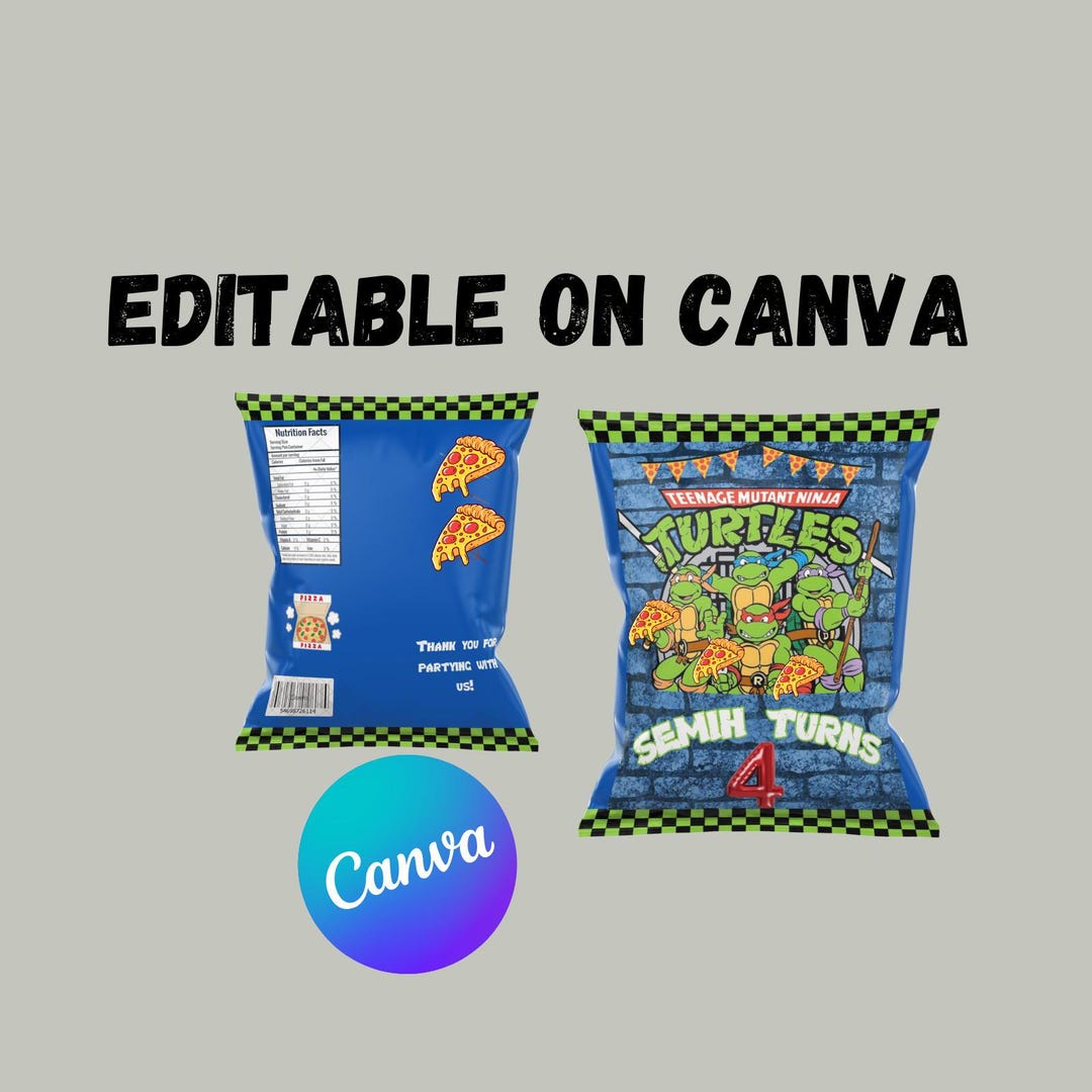Ninja Turtles Chip Bag - Etsy
