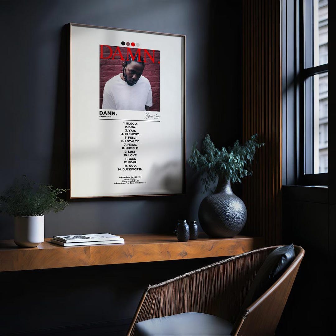 Kendrick Lamar DAMN. Album Cover, Room Decor, Wall Art, Music Gifts ...