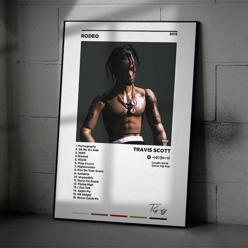 Travis Scott Rodeo Album Cover Poster, Room Decor, Wall Art, Music ...