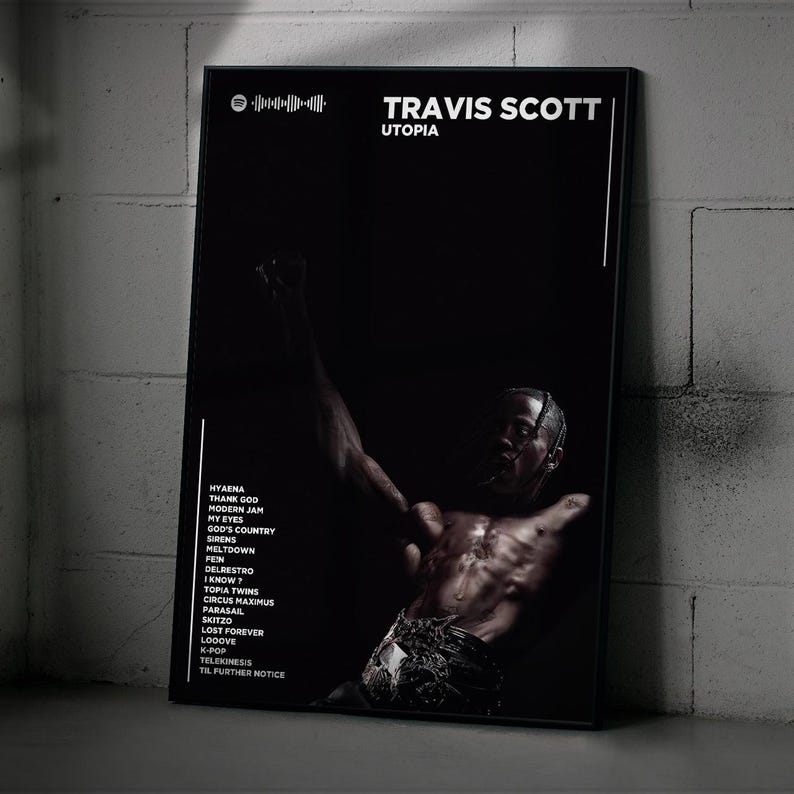 Travis Scott UTOPIA Album Cover Poster, Wall Art, Print, Room Decor ...