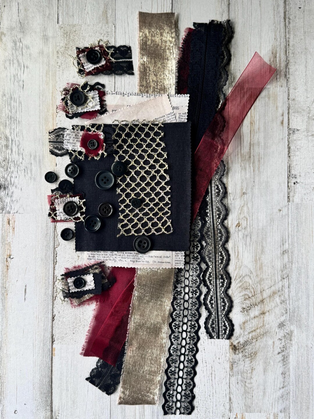 10+ Pc Inspo/materials Pack in Vintage, Elegant, Gothic Red/black/gold ...