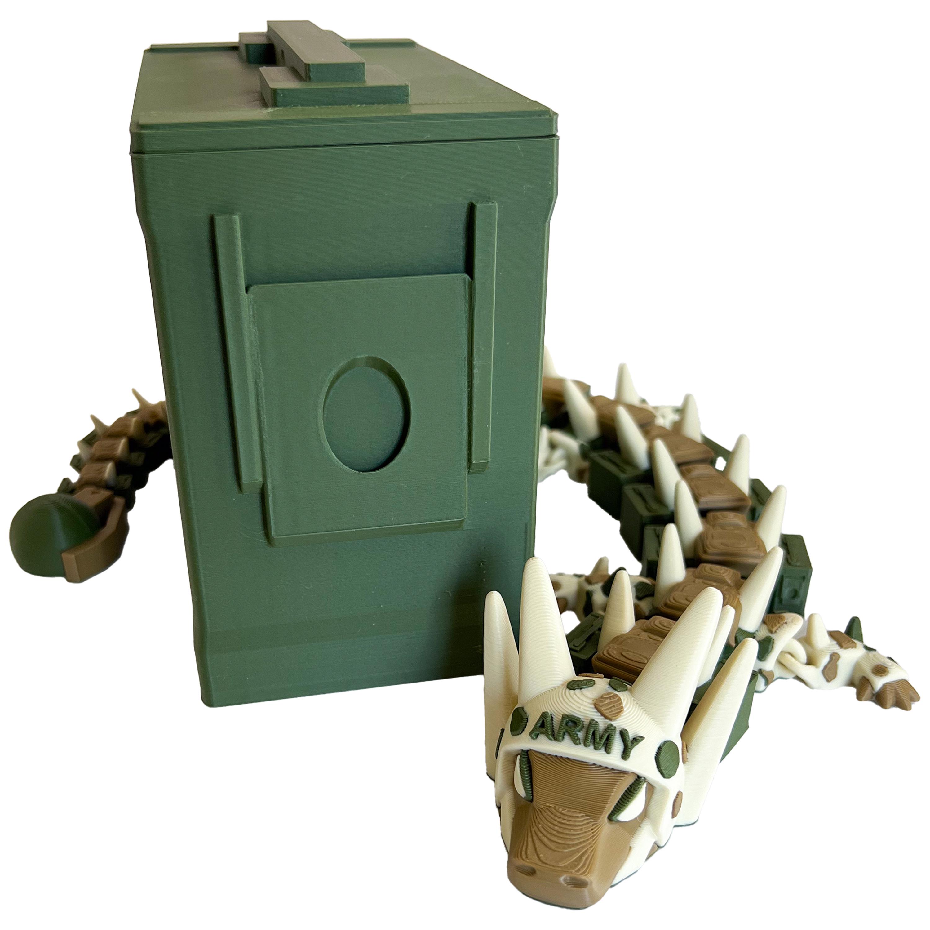 Army Dragon | Articulated Fidget Toy | 3D Printed Gift - Etsy