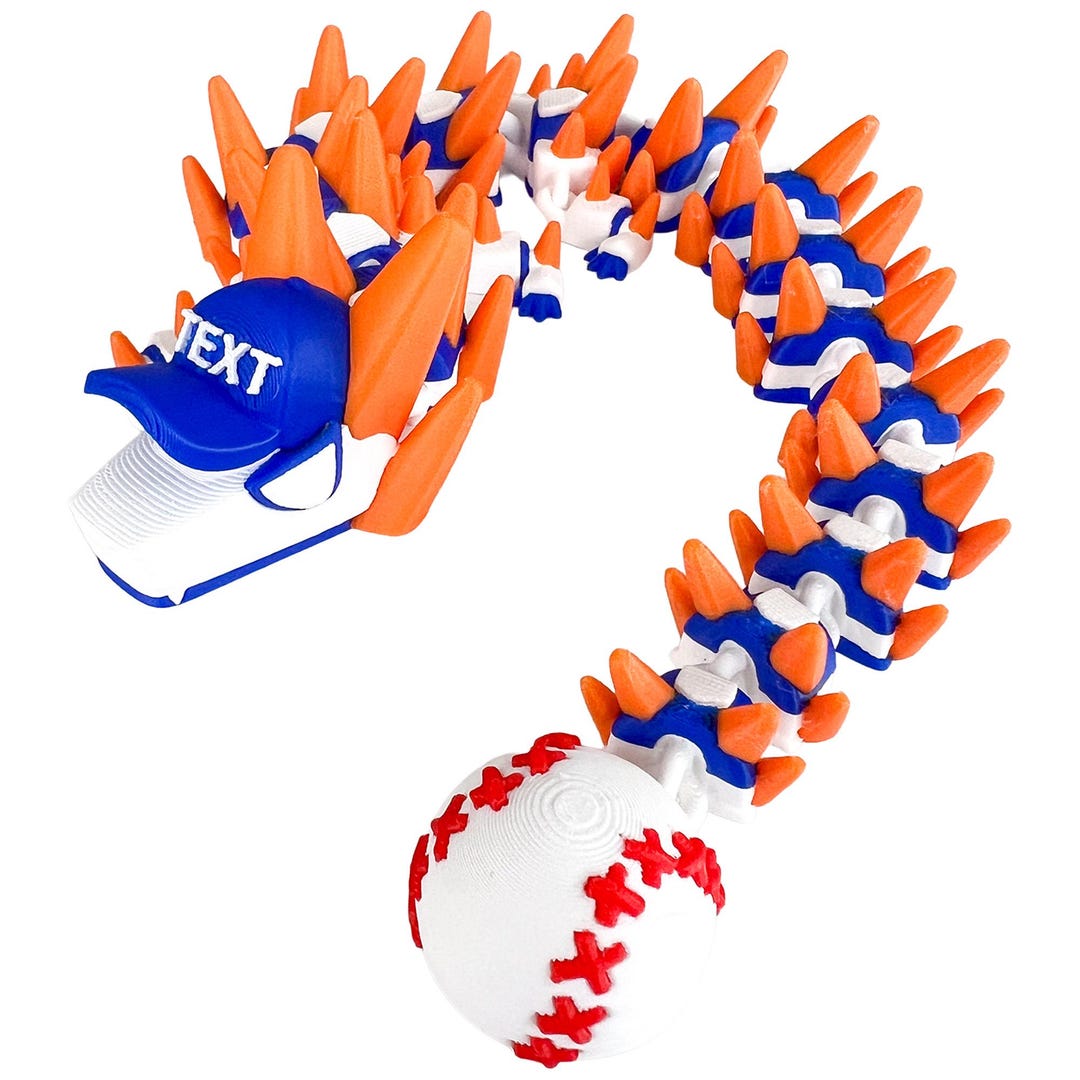 Custom Baseball Dragon | Articulated Fidget Toy | Personalized Team Hat ...