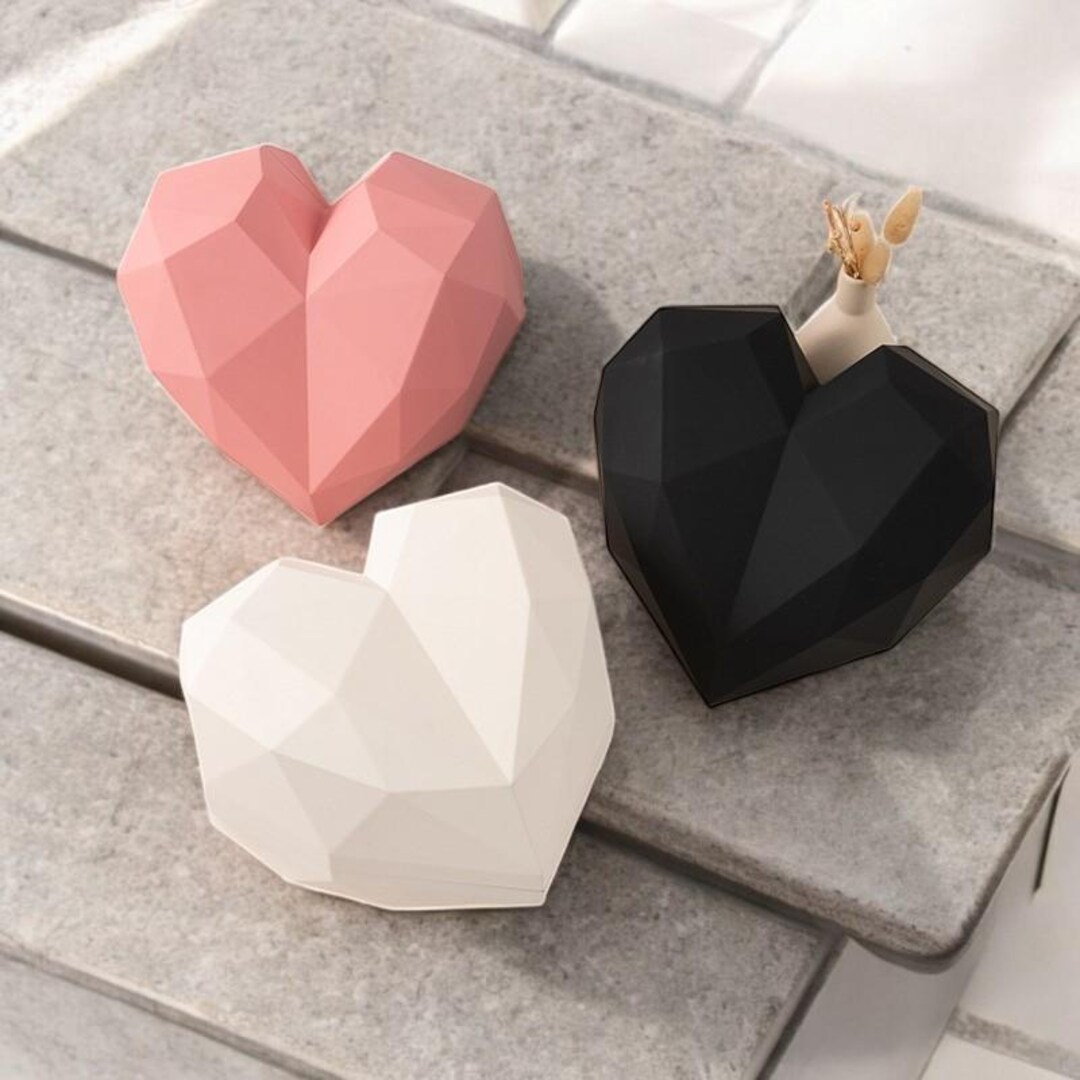 Geometric Heart Ornament: ABS Injection Molding Gift Box (18x18 Cm) - Etsy