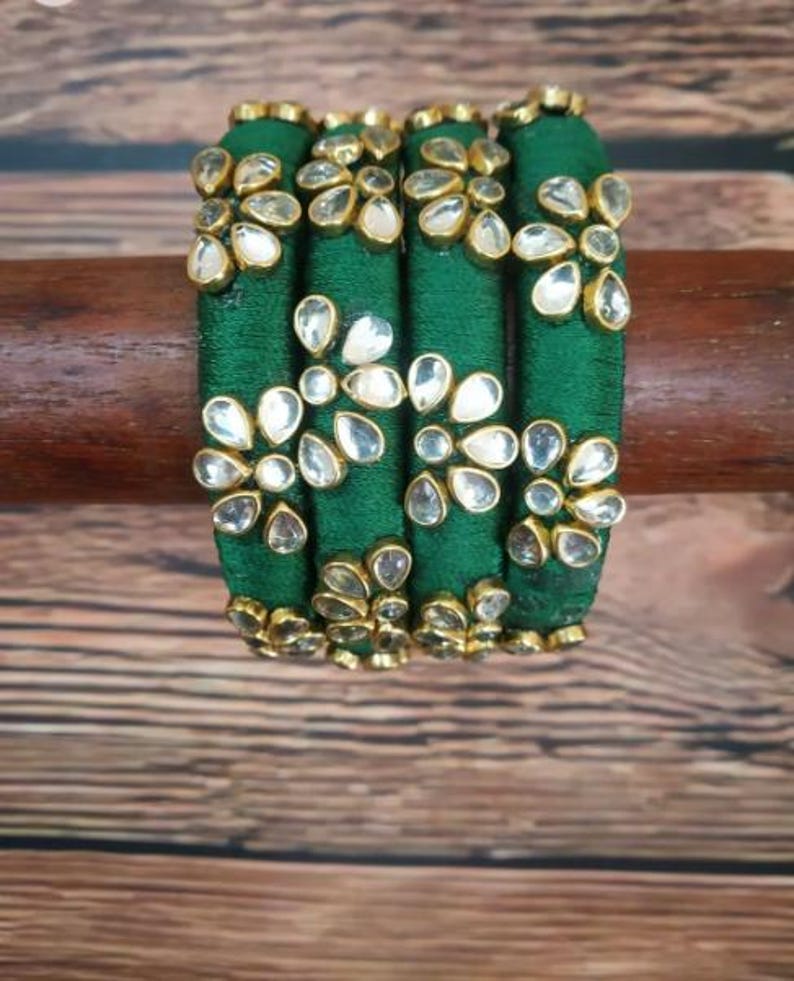 Handcrafted Silk Thread Bangles | Traditional Indian Jewelry | Custom ...