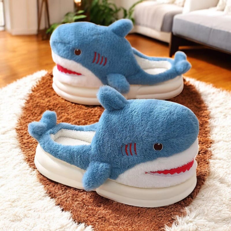Shark Slippers - Etsy