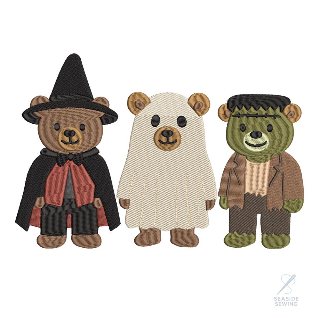 BEARY GOOD COSTUMES | Bear Costumes Embroidery Design | Halloween Fall ...