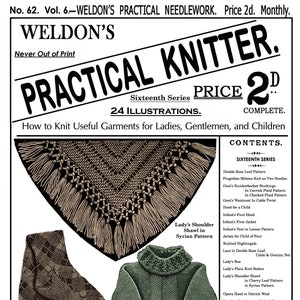 Weldon's 2D #62 C.1890 - Practical Knitter, How to Knit Useful Articles ...