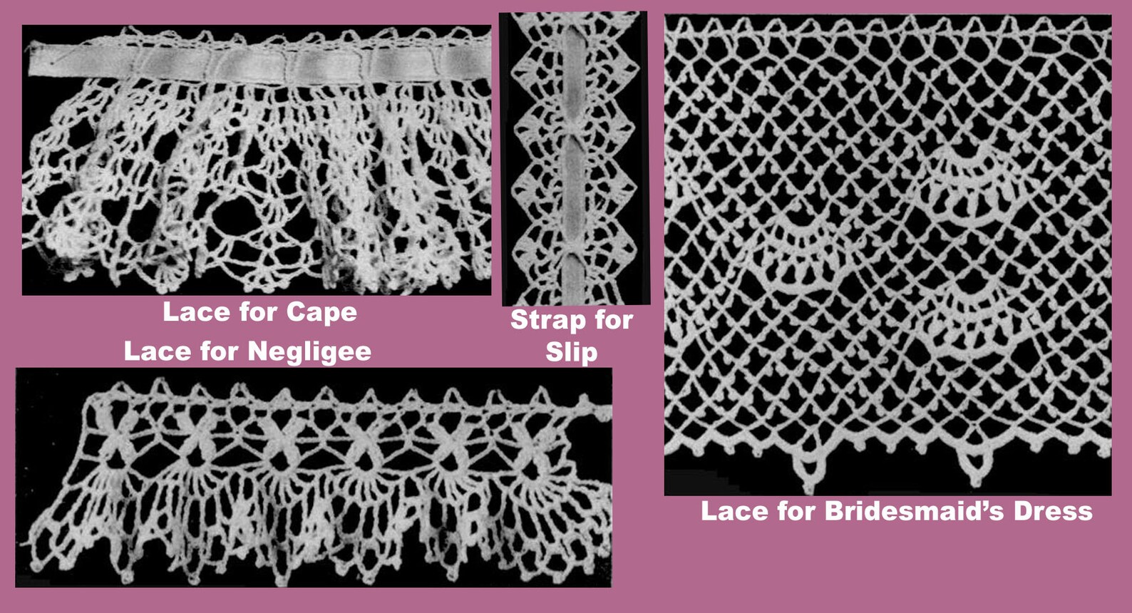 Crocheted Heirloom Bridal Lace Pattern C.1949 Exquisite - Etsy