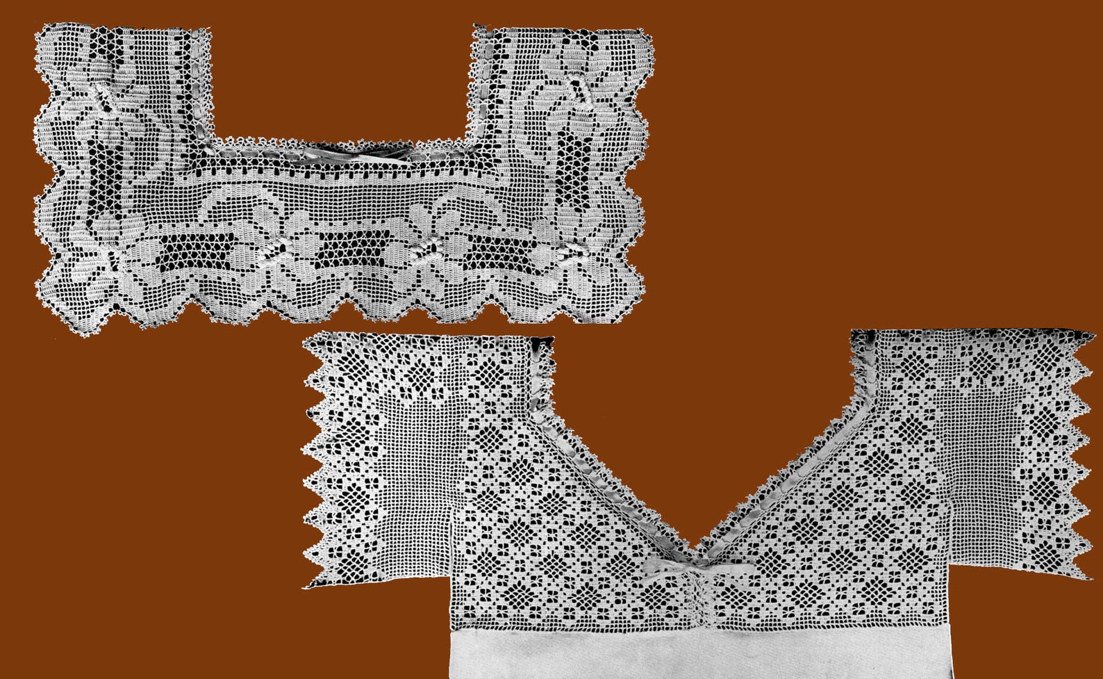 1917 Vintage Crochet Lace Patterns: Yokes & Caps (PDF E-book) - Etsy