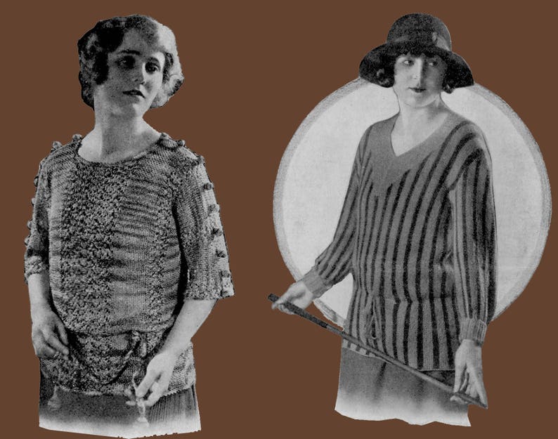 Weldon's 6D #78 Classic English Women's 1920s Flapper Sweater Knitting ...