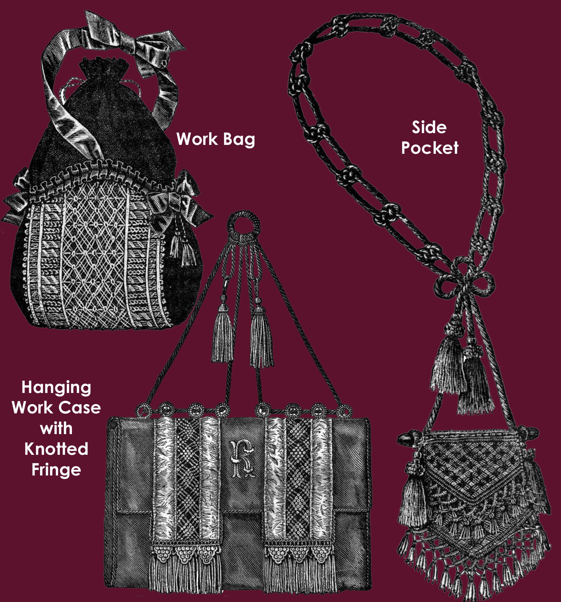 Sylvia's Macrame Lace C.1860 (PDF - Ebook - Digital Download) Victorian ...