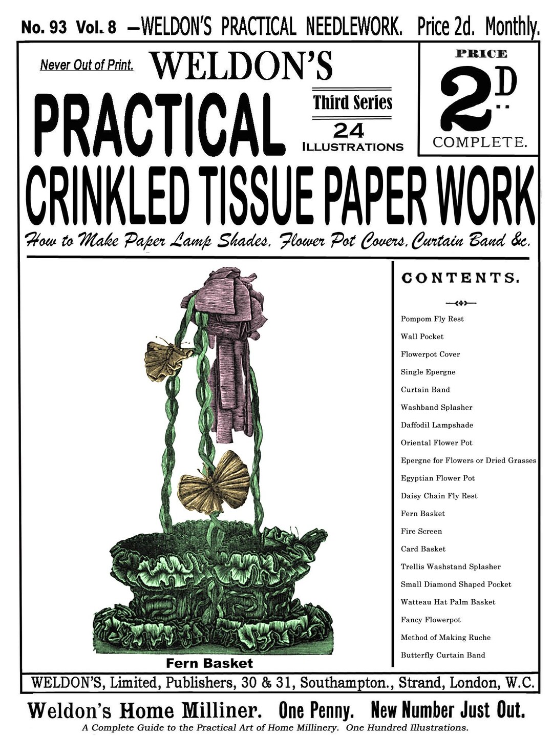 Victorian Crinkled Tissue Paper Craft Ebook: Weldon's 2D #93 (PDF ...