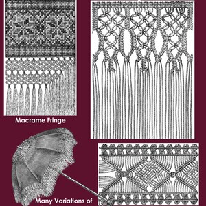 Sylvia's Macrame Lace C.1860 (PDF - Ebook - Digital Download) Victorian ...