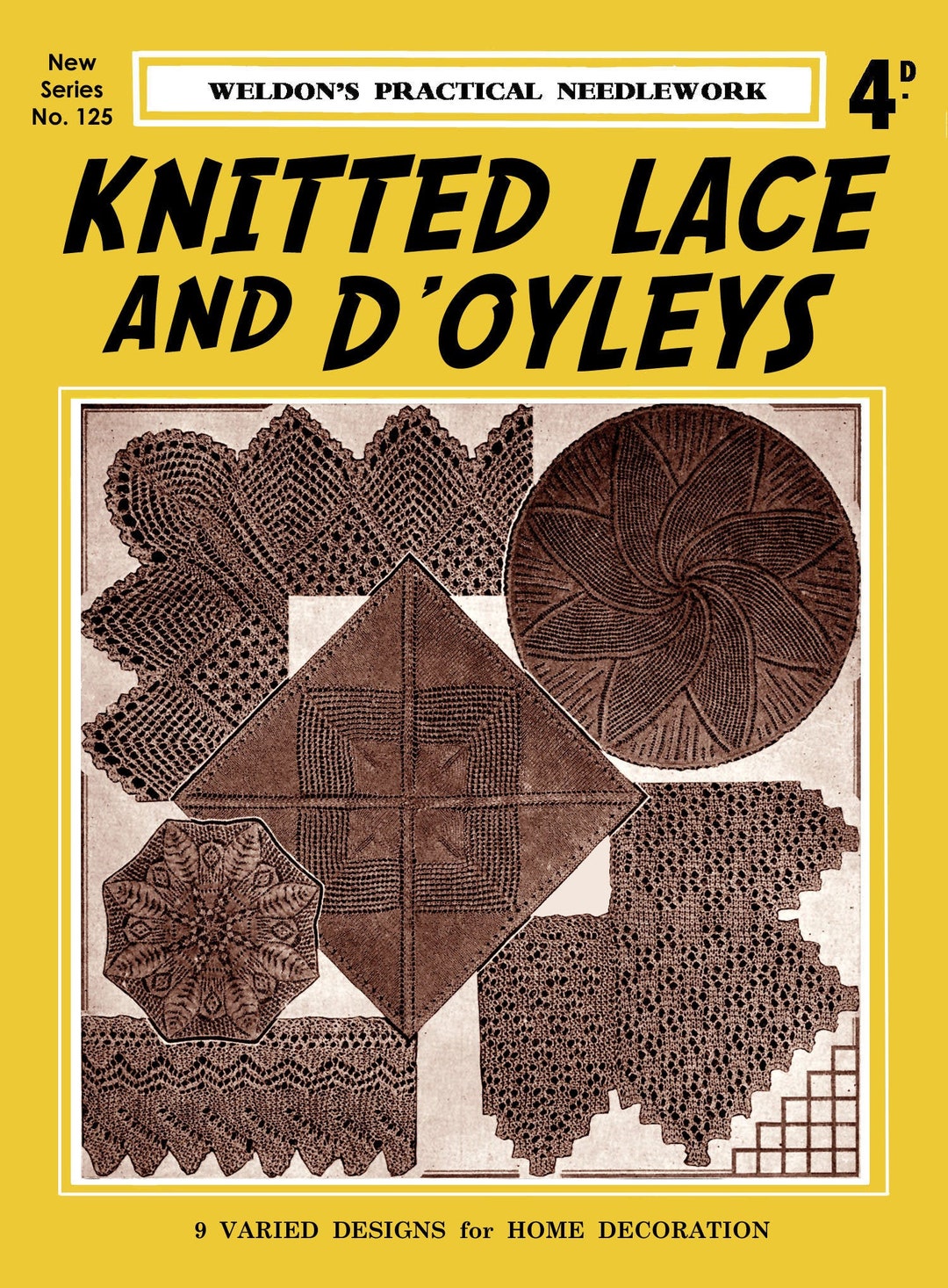 Weldon's 4D #125 C.1937 Vintage Patterns to Make Doilies & Lace in ...