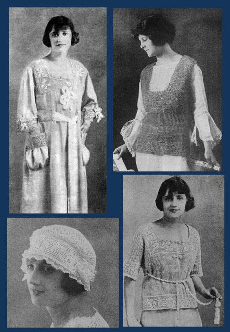 Vintage Filet Crochet Patterns: Anne Orr Designs, 1919 (digital ...