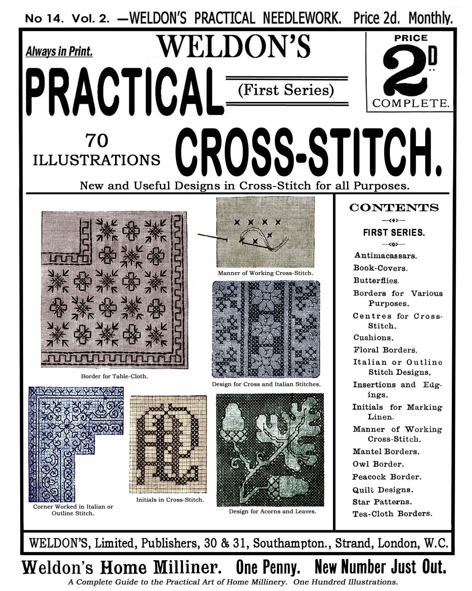 Weldon's 2D #14 C.1886 (PDF - Ebook - Digital Download) Practical Cross ...