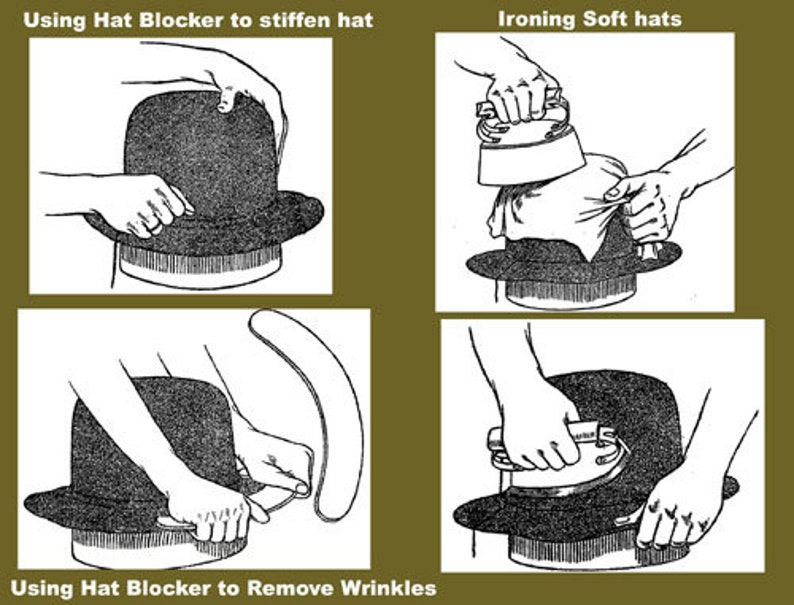 Scientific Hat Making - Men's Hats Panama Fedora Sewing Instructions C ...