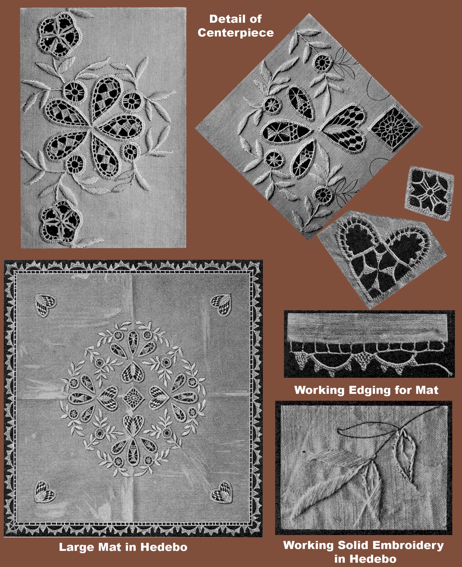 Hedebo & Eyelet Embroidery C.1905 - Rare Needlework Instruction Book ...