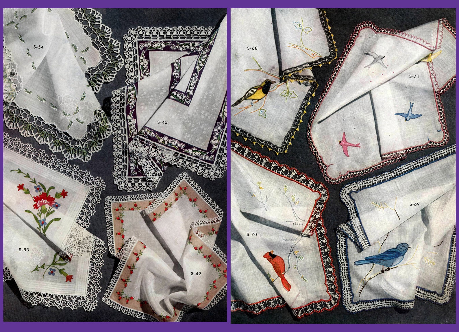 Handkerchief Edgings 1950's Patterns in Crochet Spool - Etsy