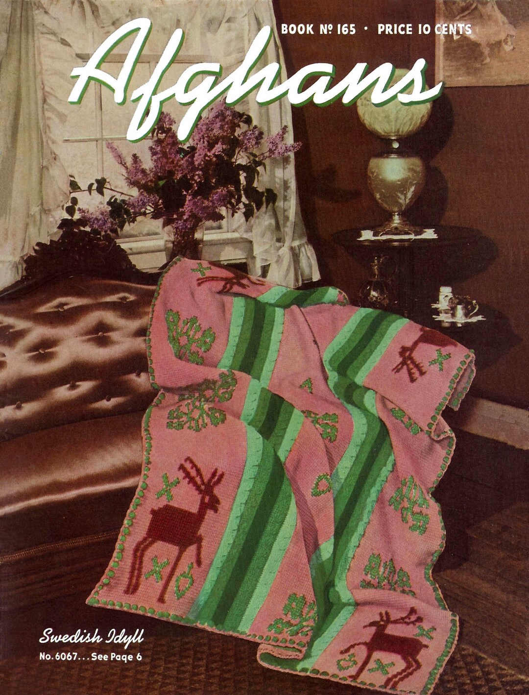 Vintage Afghan Patterns in Crochet - Spool Cotton #165 C.1941 (PDF E ...