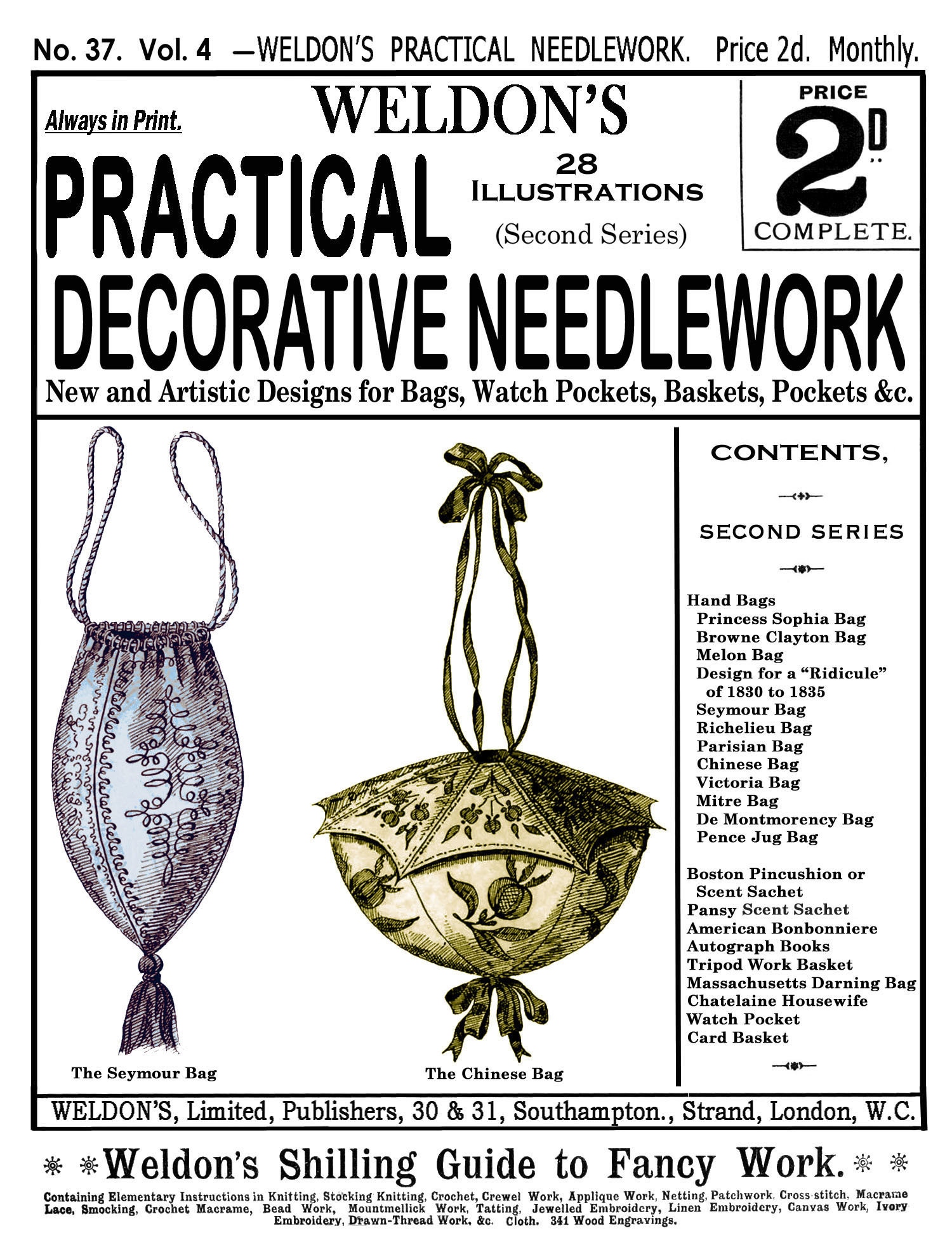 Weldon's 2D 37 C.1888 Practical Decorative Needlework - Etsy