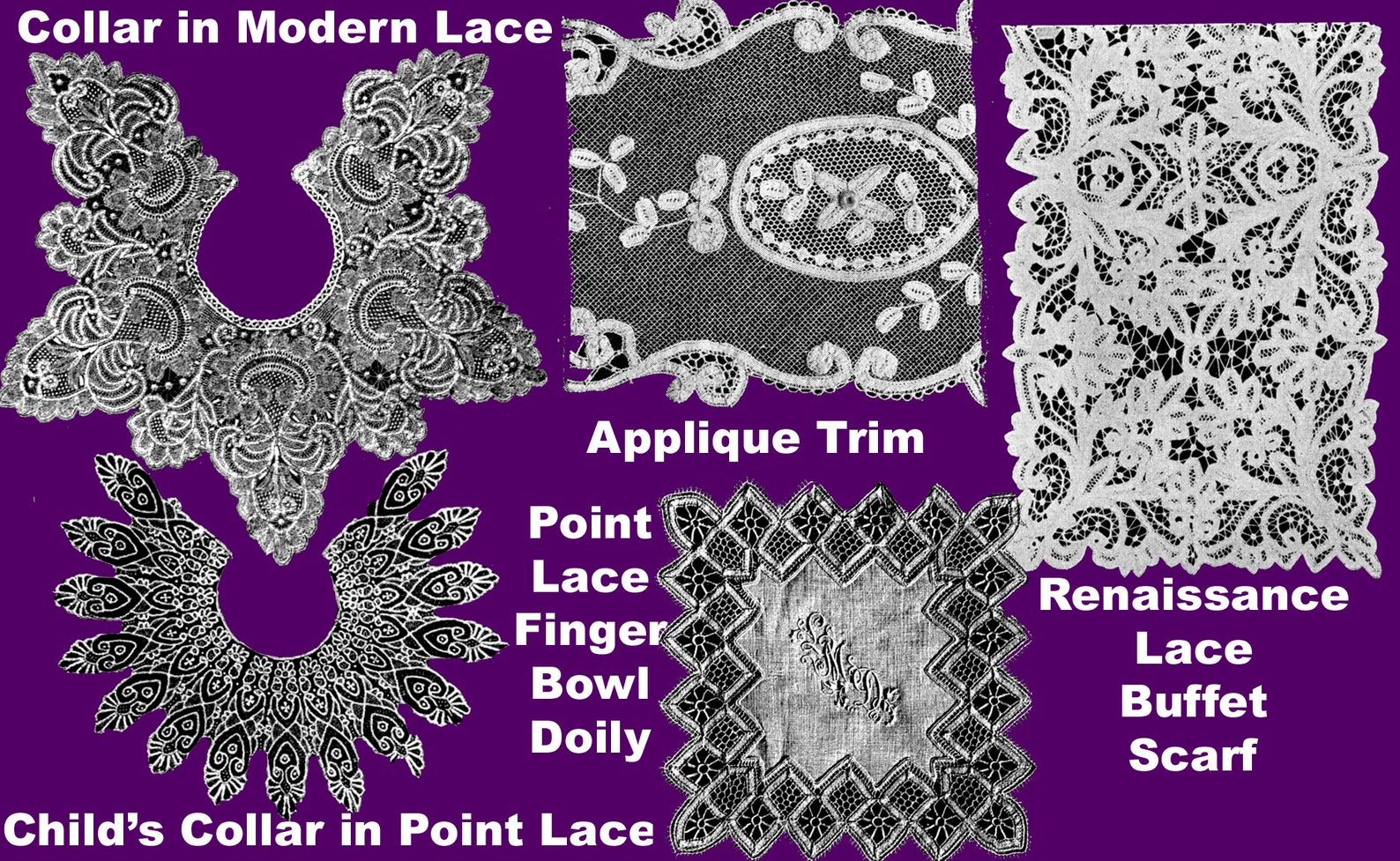 Victorian Lace Making Designs: Butterick 1898 Guide (PDF - Ebook) - Etsy