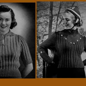 Vintage Knitting & Crochet Patterns for Women's Sweaters - Spool Cotton ...