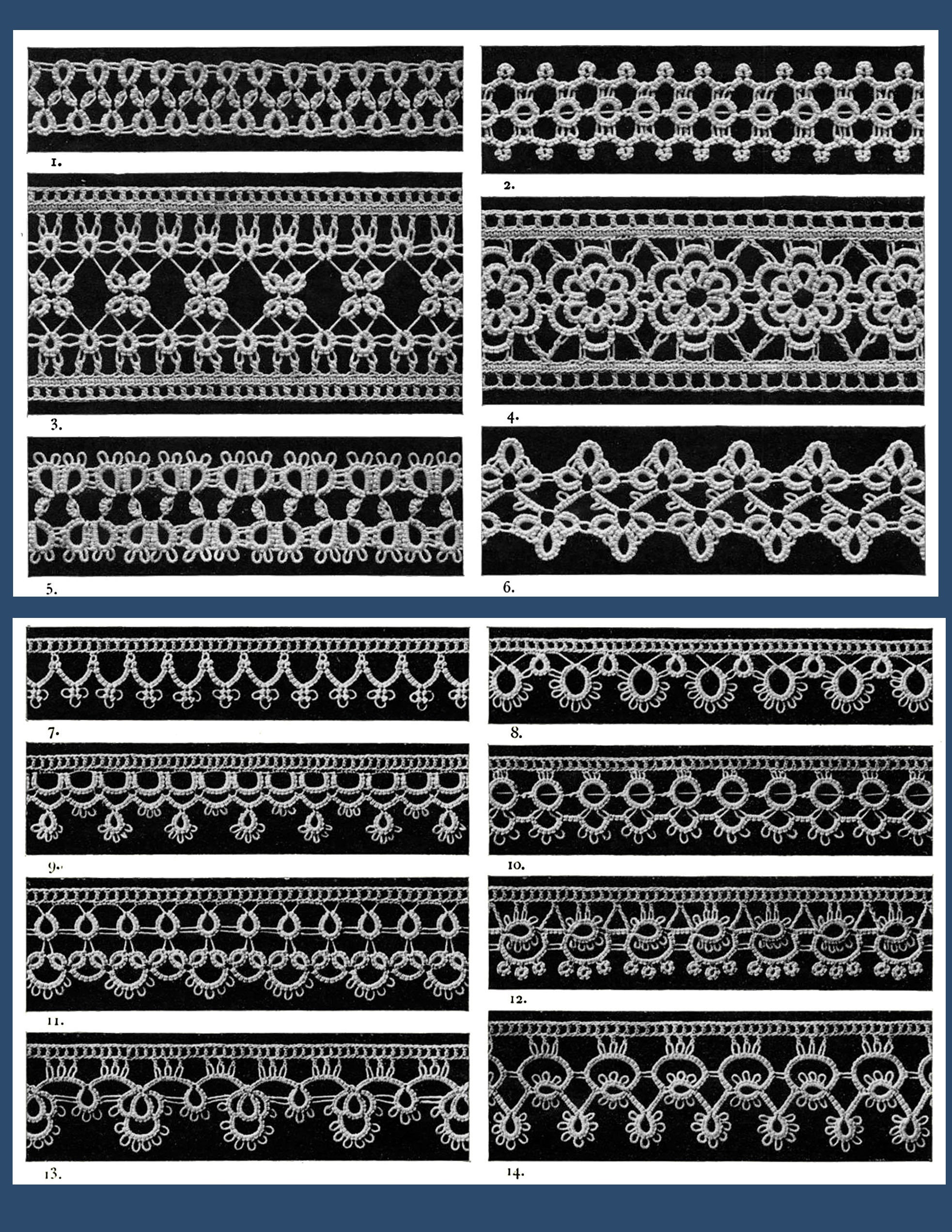 DMC Tatting Patterns: 1920s Shuttle Lace Instruction Book (PDF Ebook ...