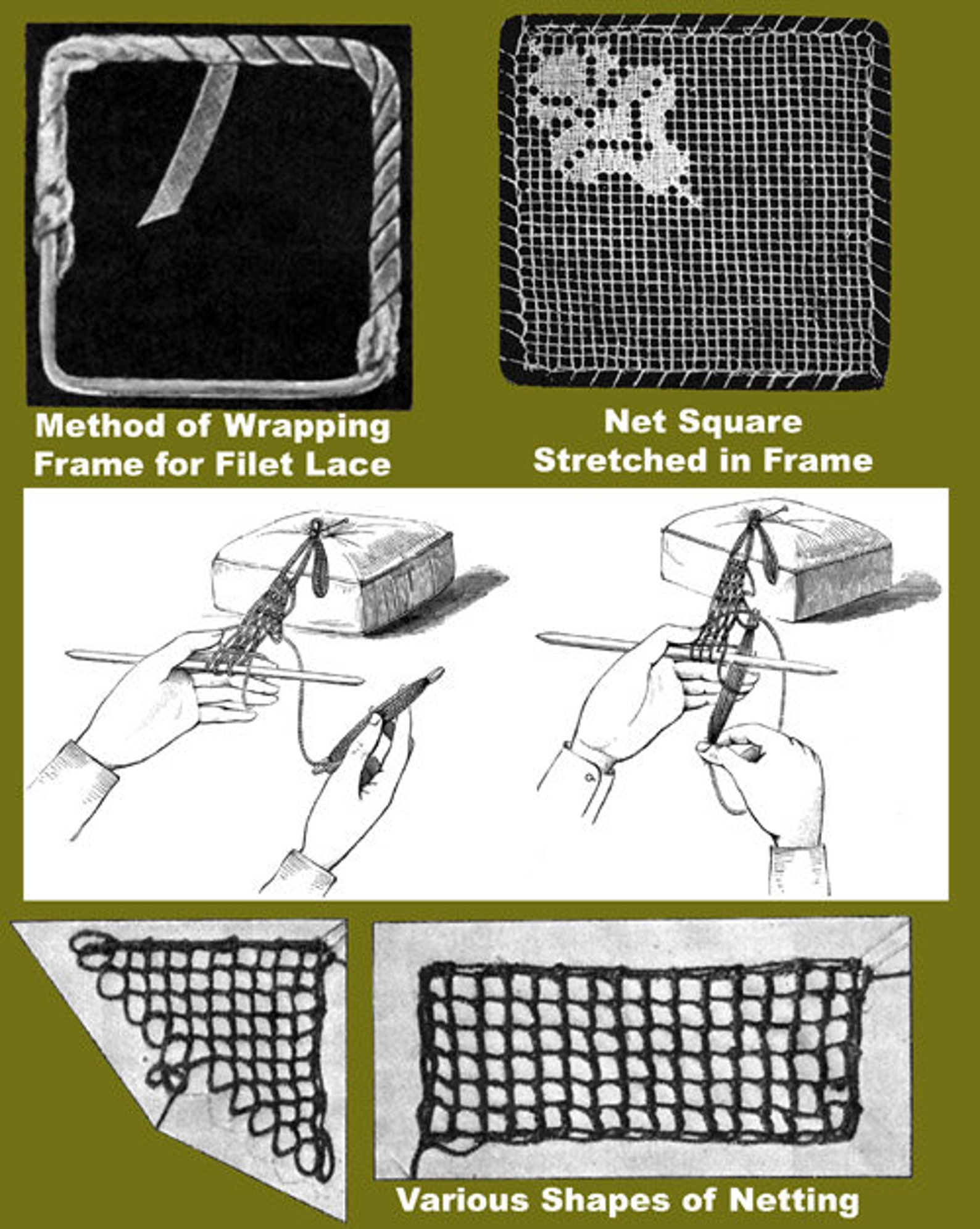 Weldon's 2D #263 C.1906 - Practical Filet Lace & Netting, Needle Lace ...