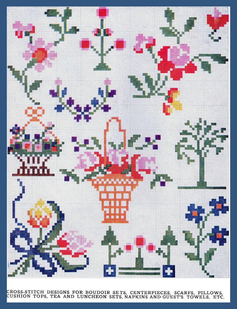 Richardson's 5 C.1916 Vintage Patterns Cross Stitch Book | Etsy