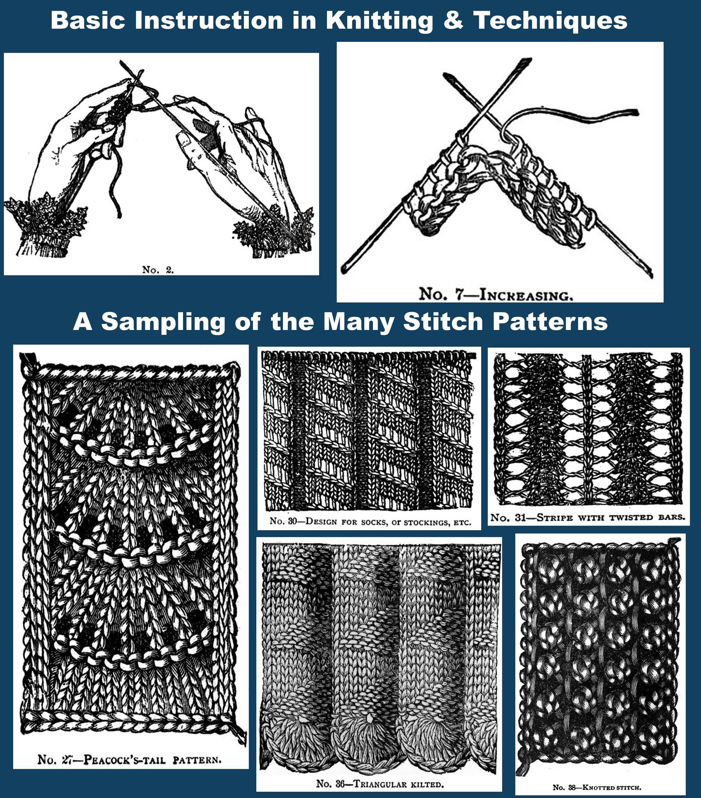 Jenny June's Needlework C.1885 A Manual of Knitting - Etsy