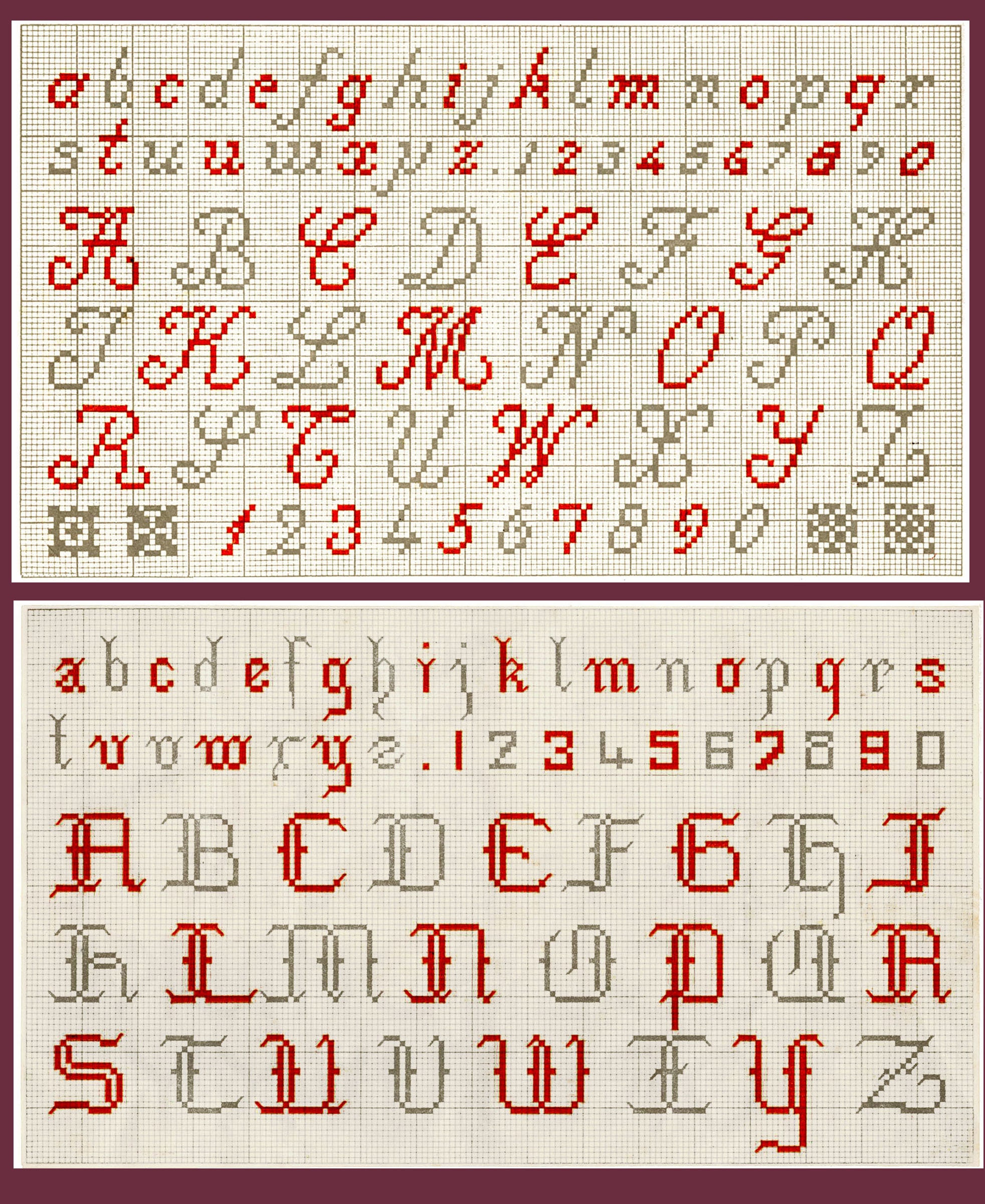 DMC Marking Stitch 1 C.1920 Color Charts and Alphabets Used - Etsy