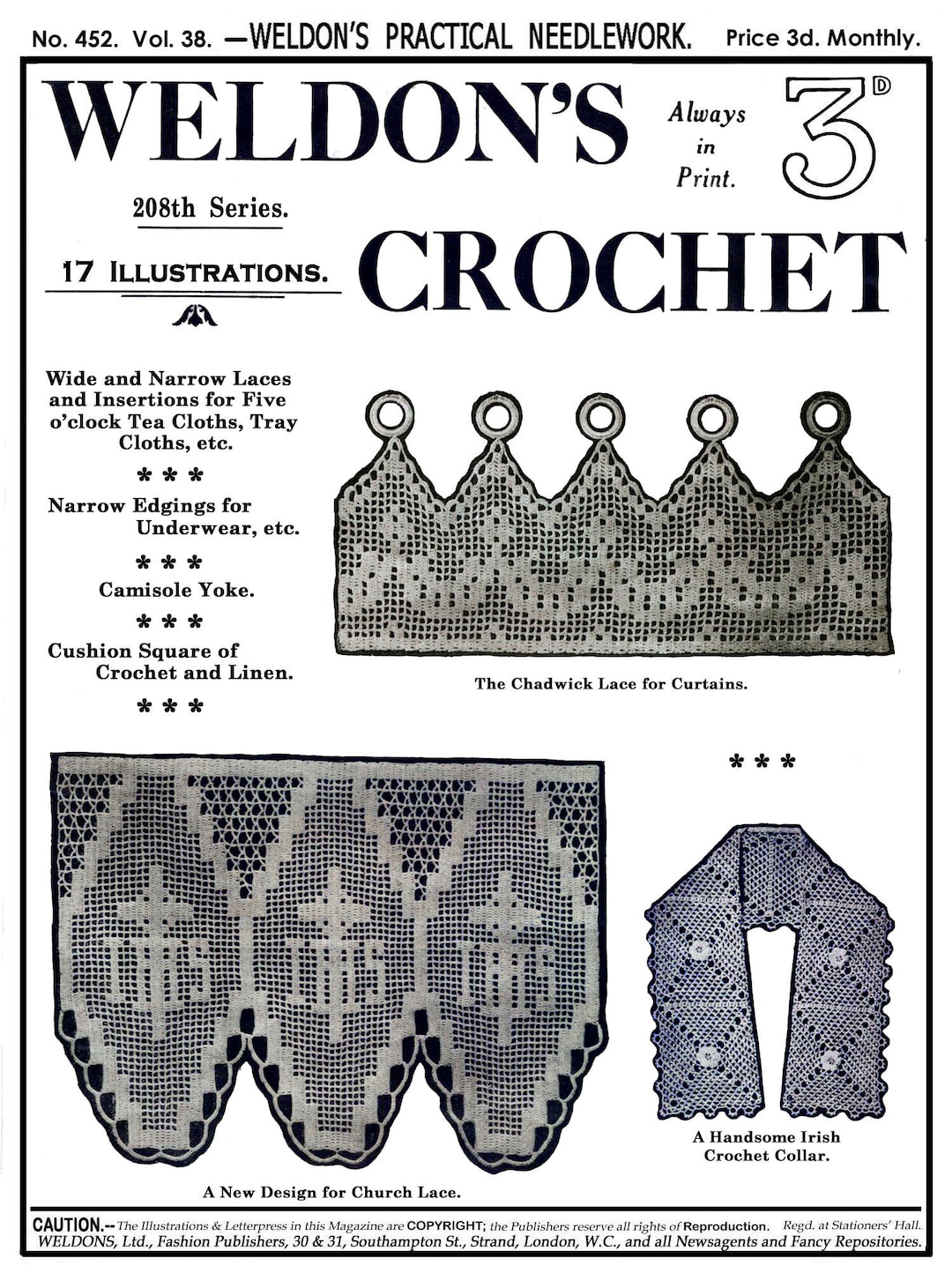 Vintage Crochet Patterns: Church Laces, Curtain Bands (PDF E-book) - Etsy