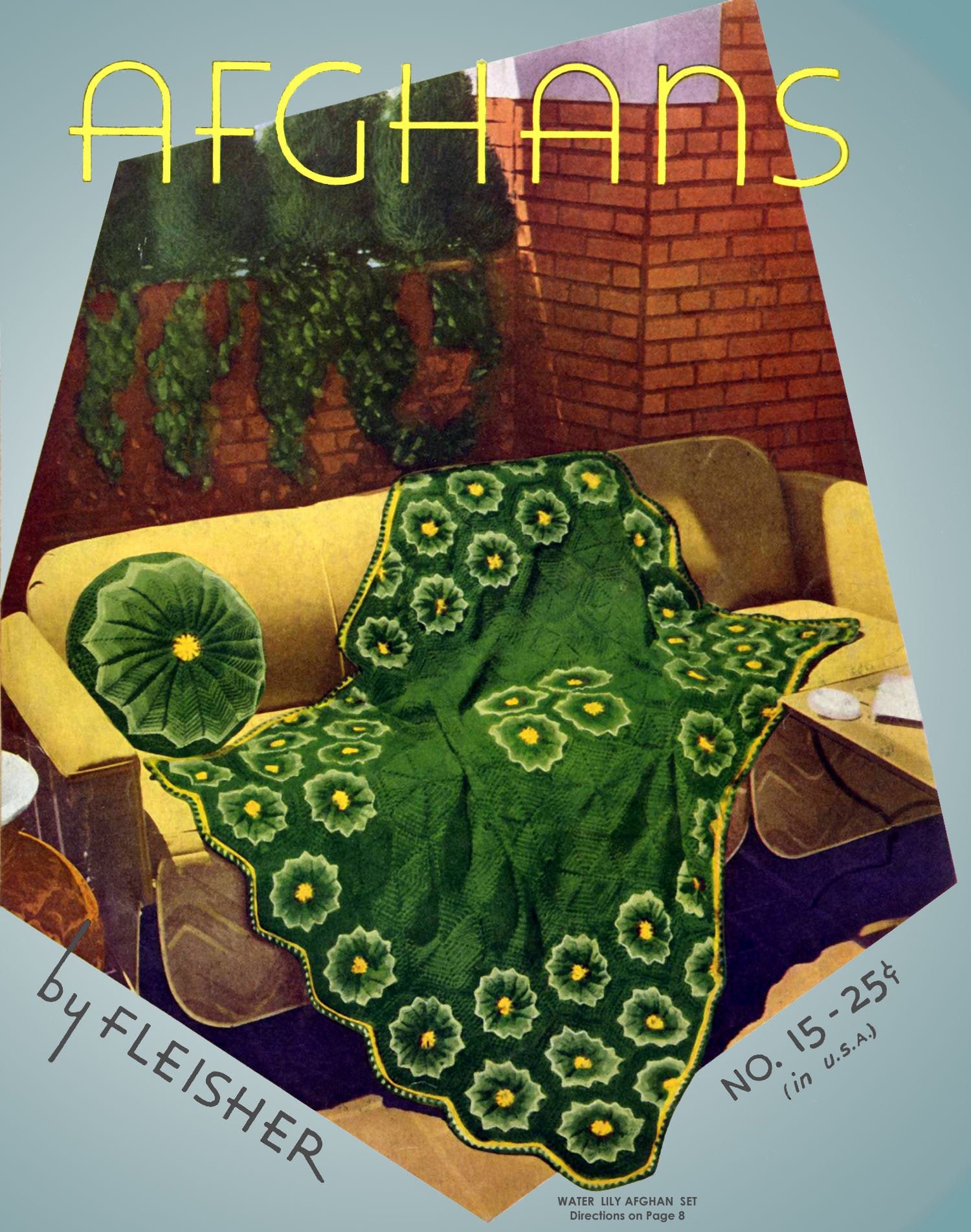 Fleisher's Crochet Afghan Book #15 C.1932 Depression Era Beautiful ...