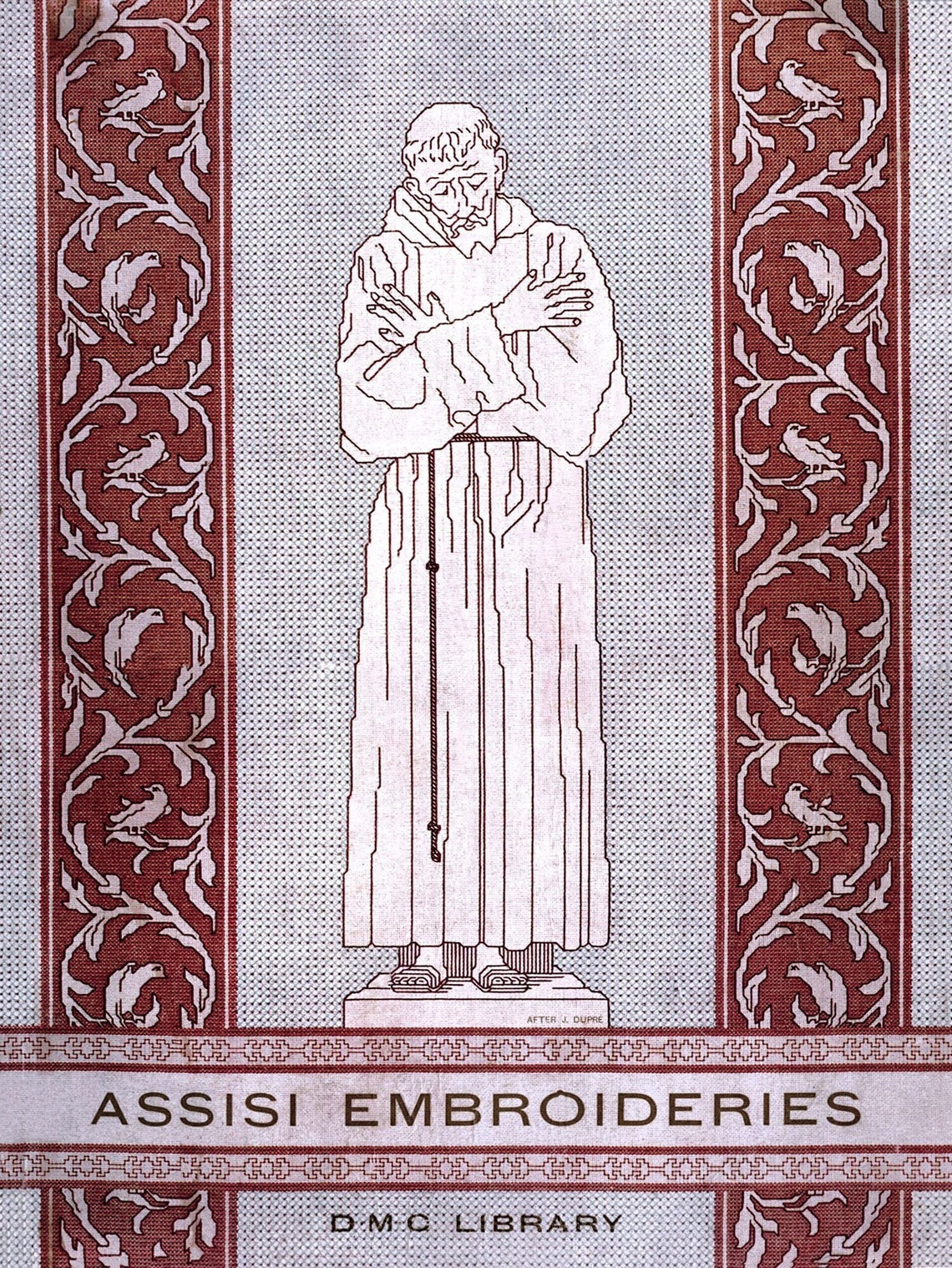 DMC Assisi Embroidery C.1930's Reverse Outline and Cross - Etsy