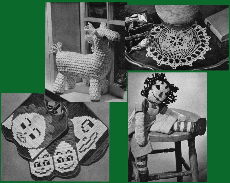Crochet Gifts and Popular Patterns From the 1940's Spool - Etsy
