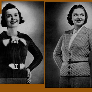 Vintage Knitting & Crochet Patterns for Women's Sweaters - Spool Cotton ...