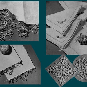 Vintage Lace Tatting Patterns - Spool Cotton #207 C.1944 (PDF E-book ...