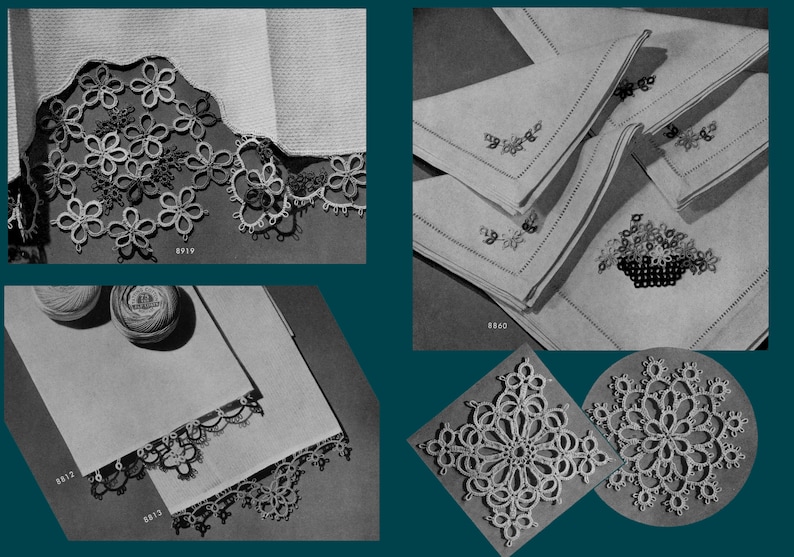 Vintage Lace Tatting Patterns Spool Cotton 207 C.1944 PDF - Etsy