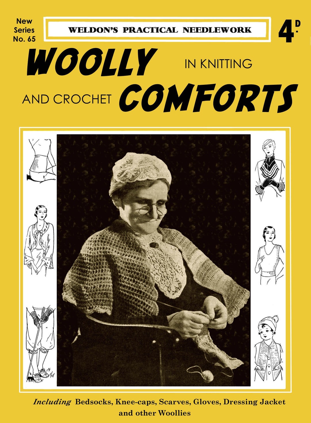 Weldon's 4D #65 C.1932 Depression Era Knitting Patterns Shawls, Gloves ...