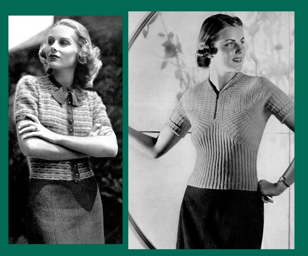 Bear Brand & Bucilla 303 C.1937 Thirties Era Sweater - Etsy